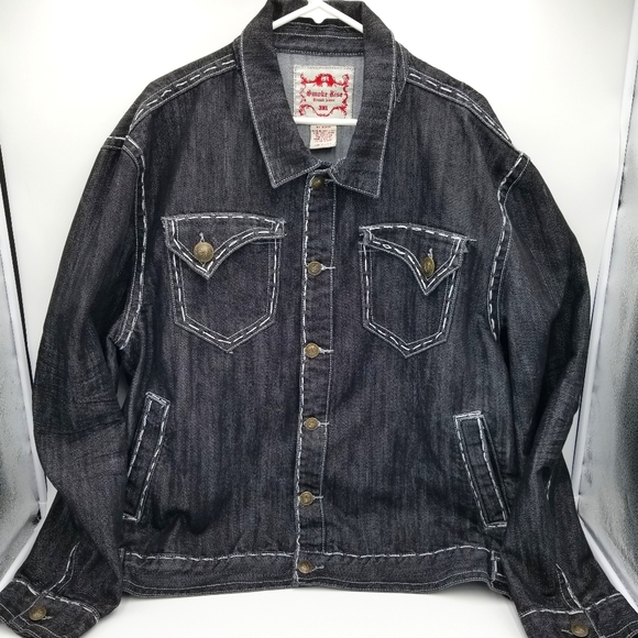 smoke rise ny | Jackets & Coats | Smoke Rise Denim Jacket Men 3xl Black ...